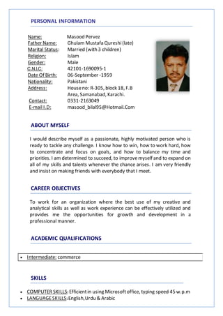 masood pervez cv | PDF
