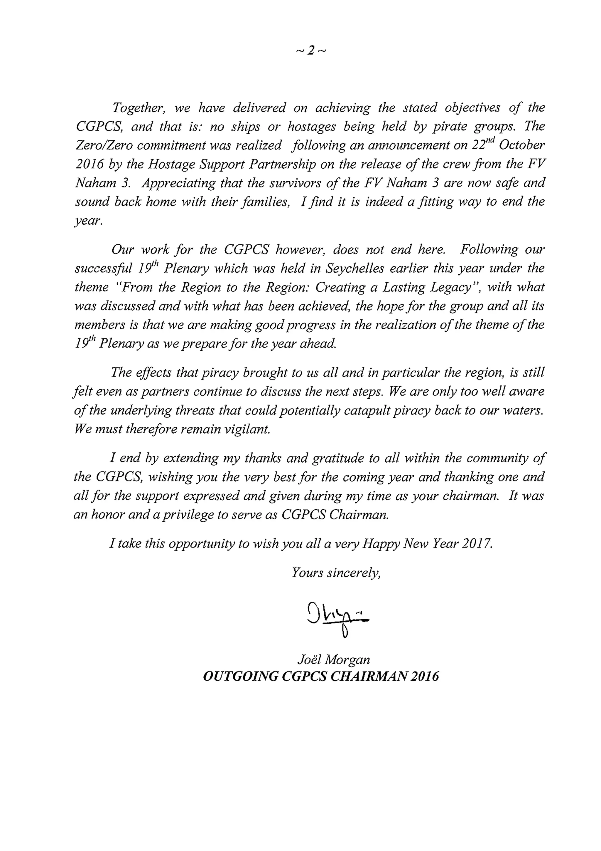 MESSAGESCGPCS Chairman | PDF