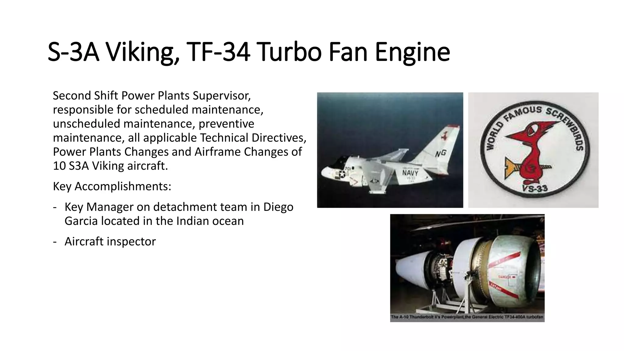 S-3A Viking, TF-34 Turbo Fan Engine | PPT