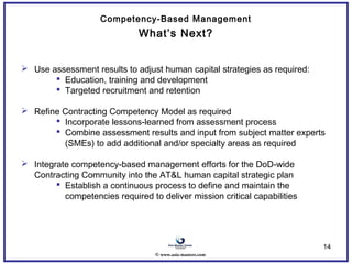 Competency-based Management for the DoD-wide Contracting Community | PPT