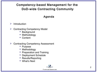 Competency-based Management for the DoD-wide Contracting Community | PPT