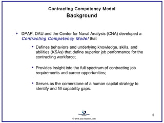 Competency-based Management for the DoD-wide Contracting Community