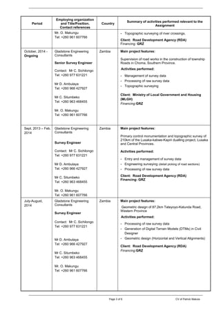 Patrick Makula CV | PDF