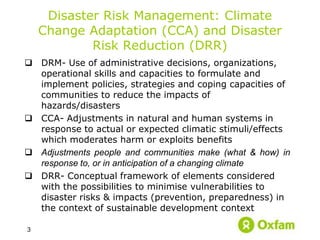 Cca and drr oxfam - regional consultation | PDF