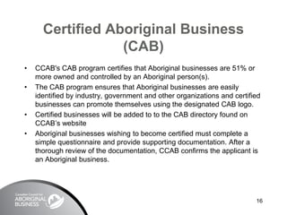 Aboriginal Boots on the Ground - CCAB | PPT