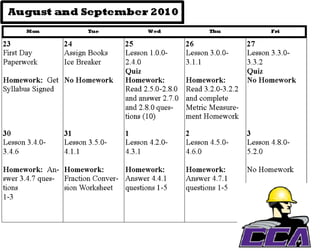 Cca calendar | PPT