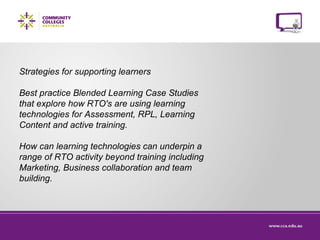 CCA eLearning Presentation | PPT