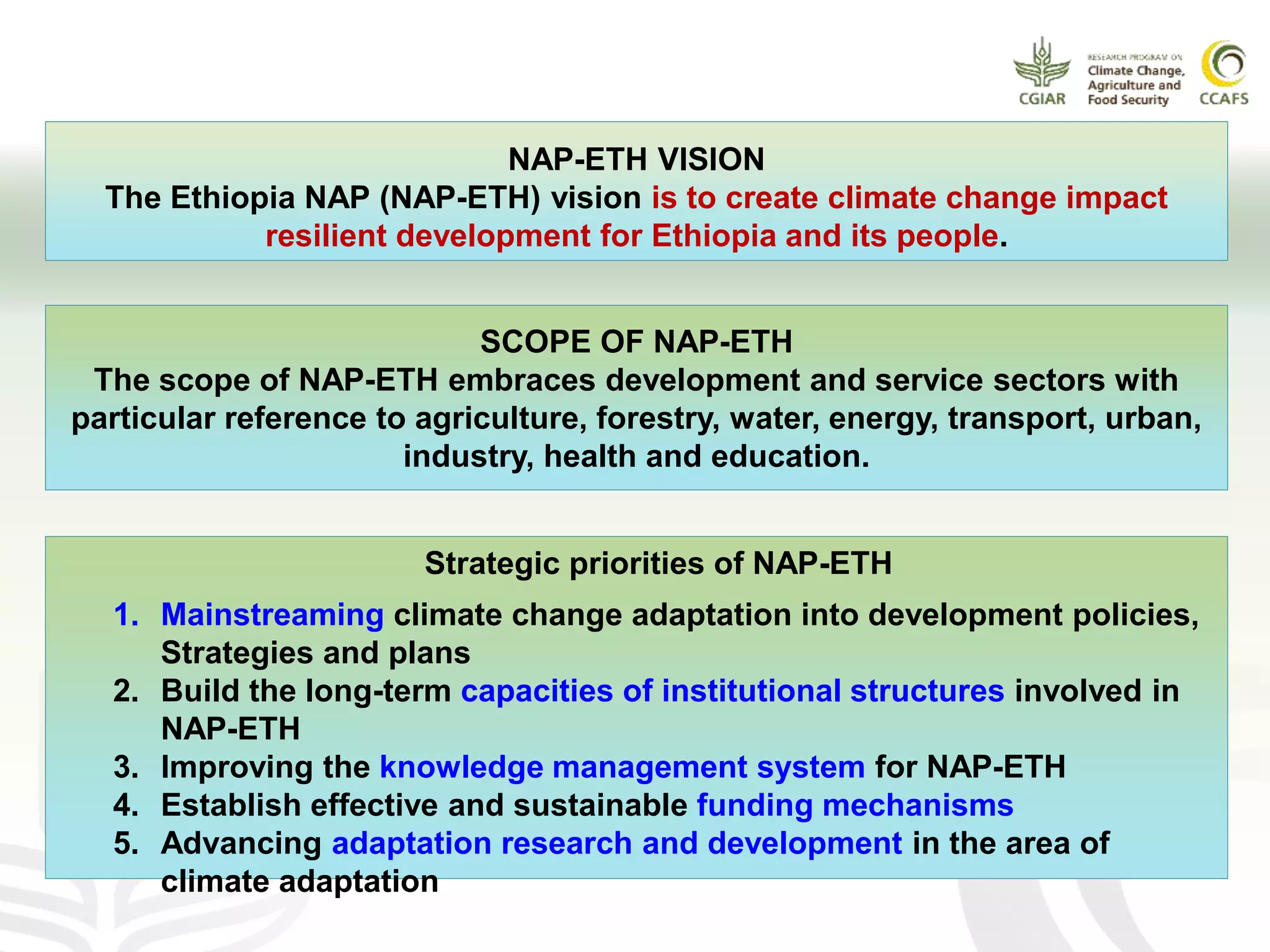 CCAFS EA Presentation for MOT training in ILRI Addis Ababa, Ethiopia. | PPT