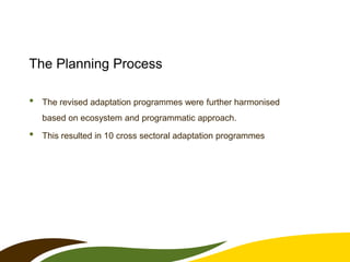 National Adaptation Plans (NAPs) - Opportunities for cross-sector ...