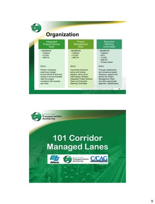 SMCTA 101 Corridor Managed Lanes 092816 | PDF
