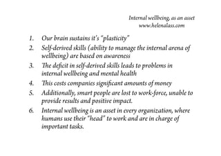 Dr Helena Lass: Awareness & inner wellbeing as an organizations hidden ...