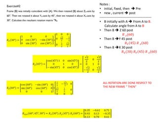 Part 3 section B Kinamatics V20. And rotation matrix pdf | PPT