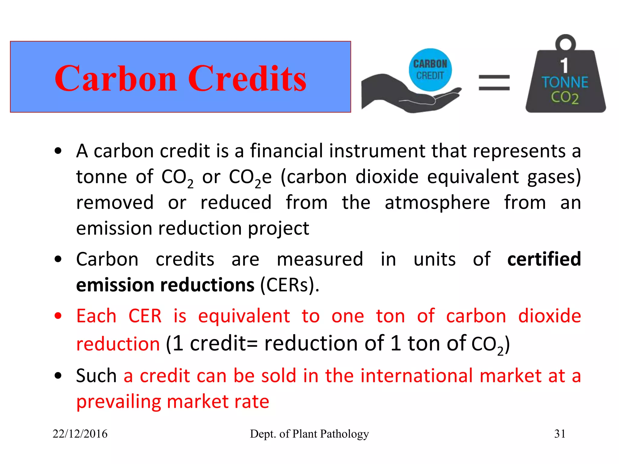 Climate change and carbon trading | PPTX | Environmental Services ...