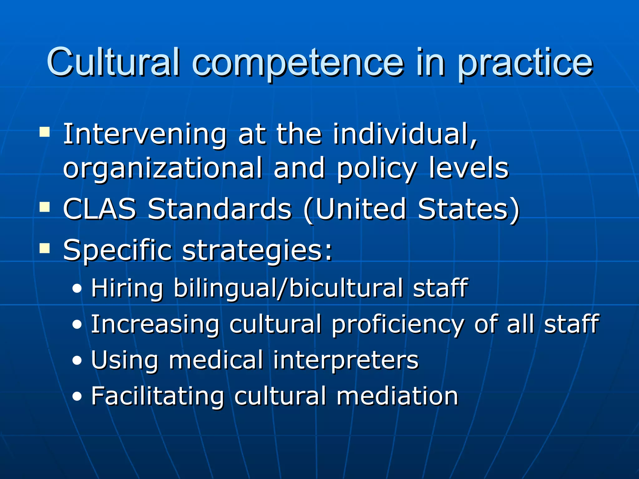 Cultural Competence And Global Health Workers | PPT