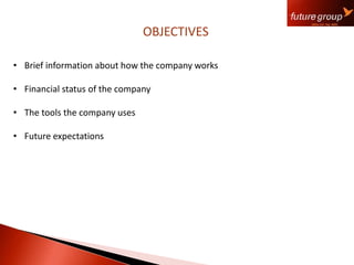 current corporate analysis FUTURE GROUP | PPTX