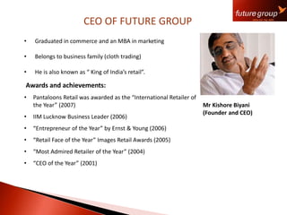 current corporate analysis FUTURE GROUP | PPTX