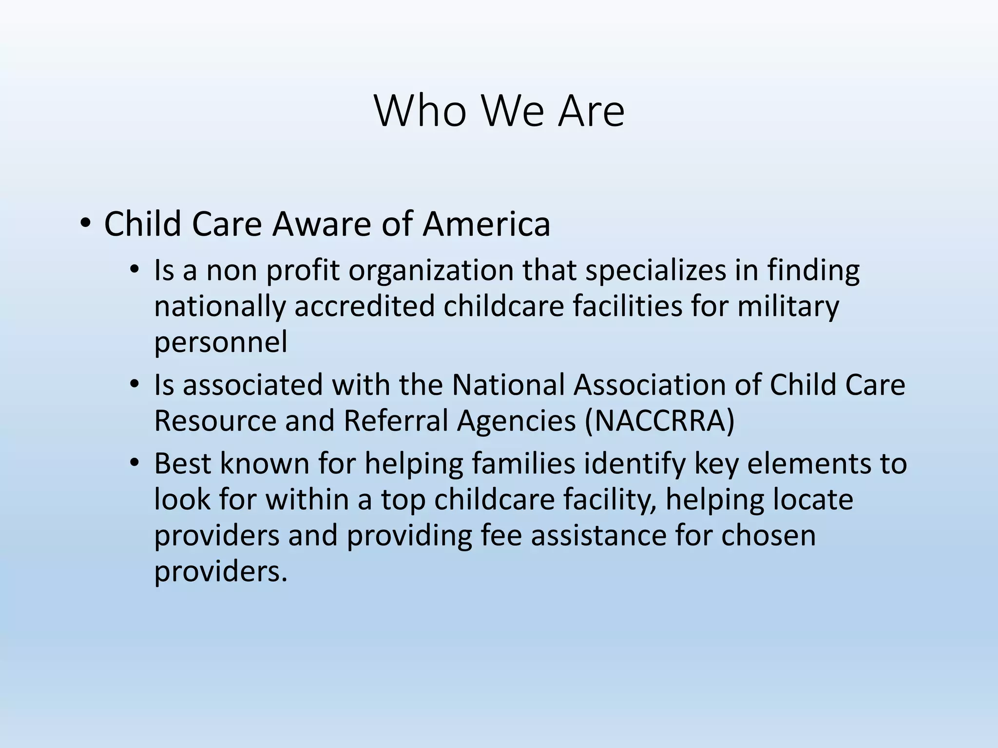 Child Care Aware of America | PDF