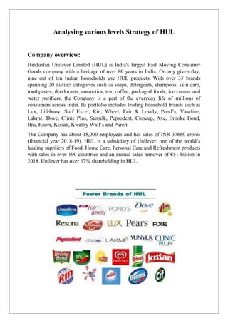 Various levels Strategy of HUL ,Value-chain Analysis of Nestle | PDF