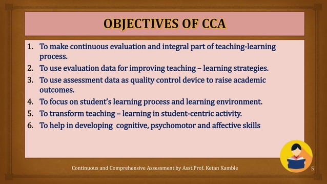 Continuous and Comprehensive Assessment (CCA) | PPTX | Educational ...