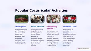 CCA ppt for cocuricullar activity for school | PPTX