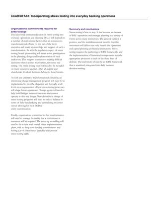 CCAR & DFAST: How to incorporate stress testing into banking operations ...