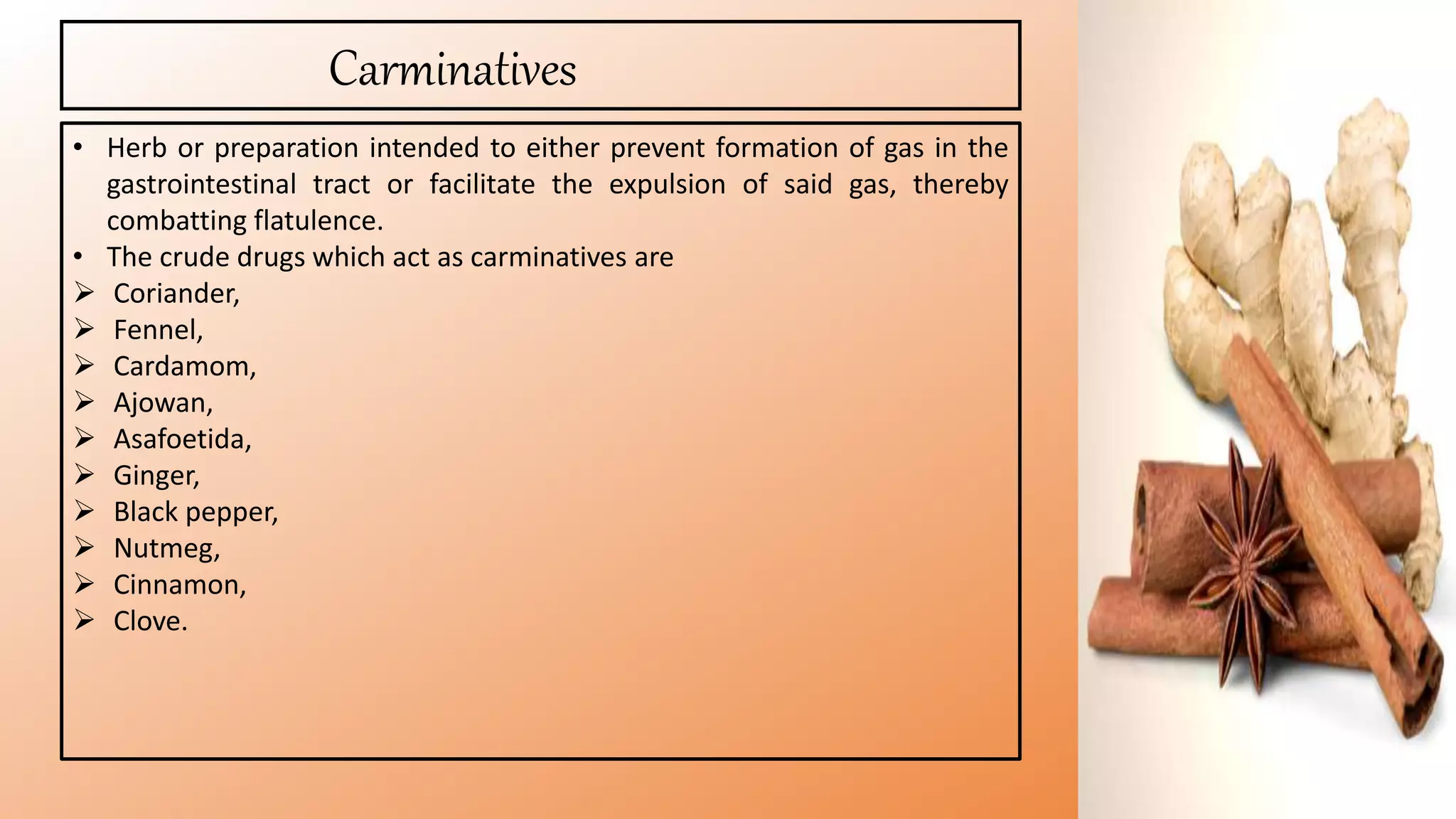 Carminative: Definition with example | PPTX