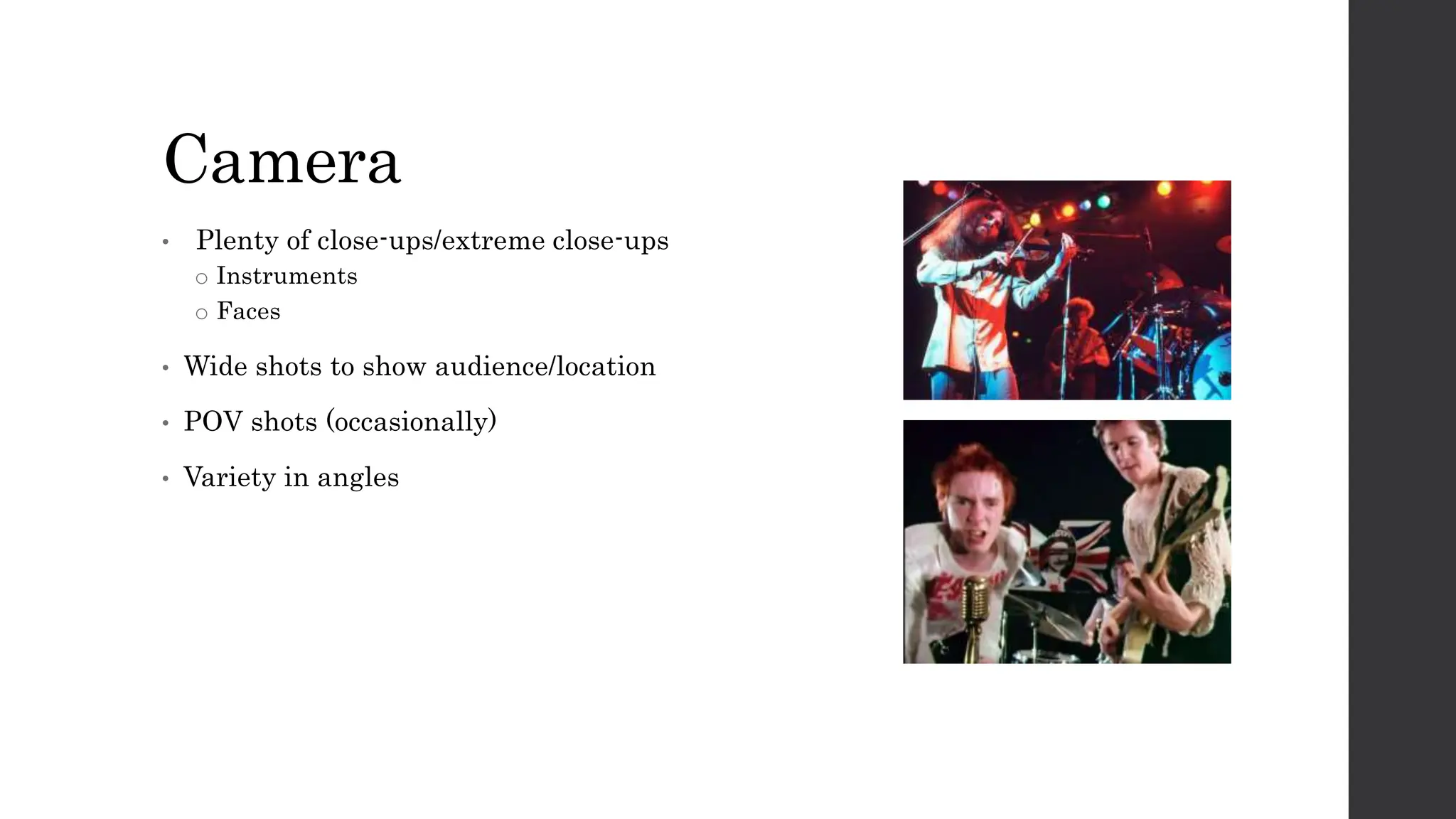 Codes and Conventions for music videos . | PPTX