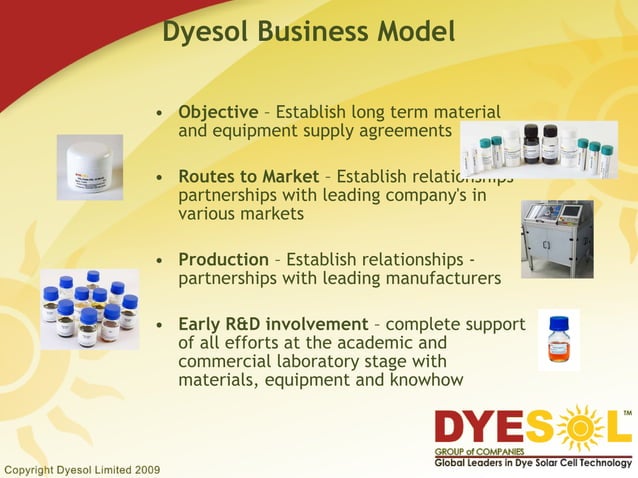 Commercializing Solar Cells - Dyesol | PPT