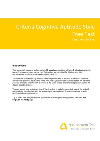 Ccat questions-assessment day | PDF