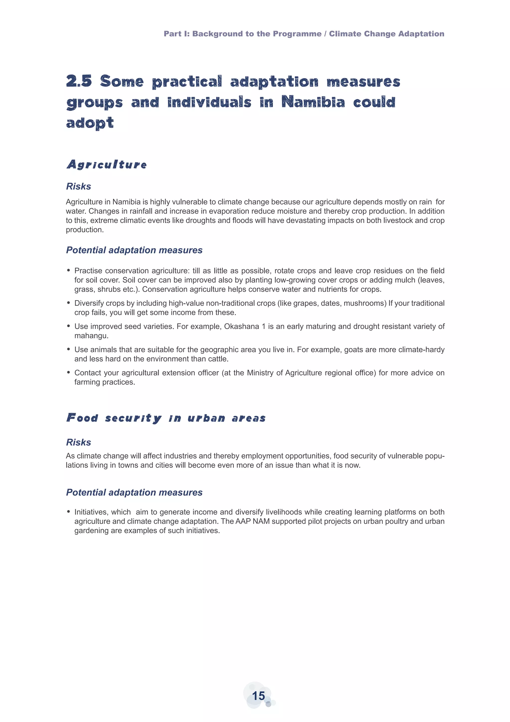 Namibia Climate Change Youth Action Programme | PDF