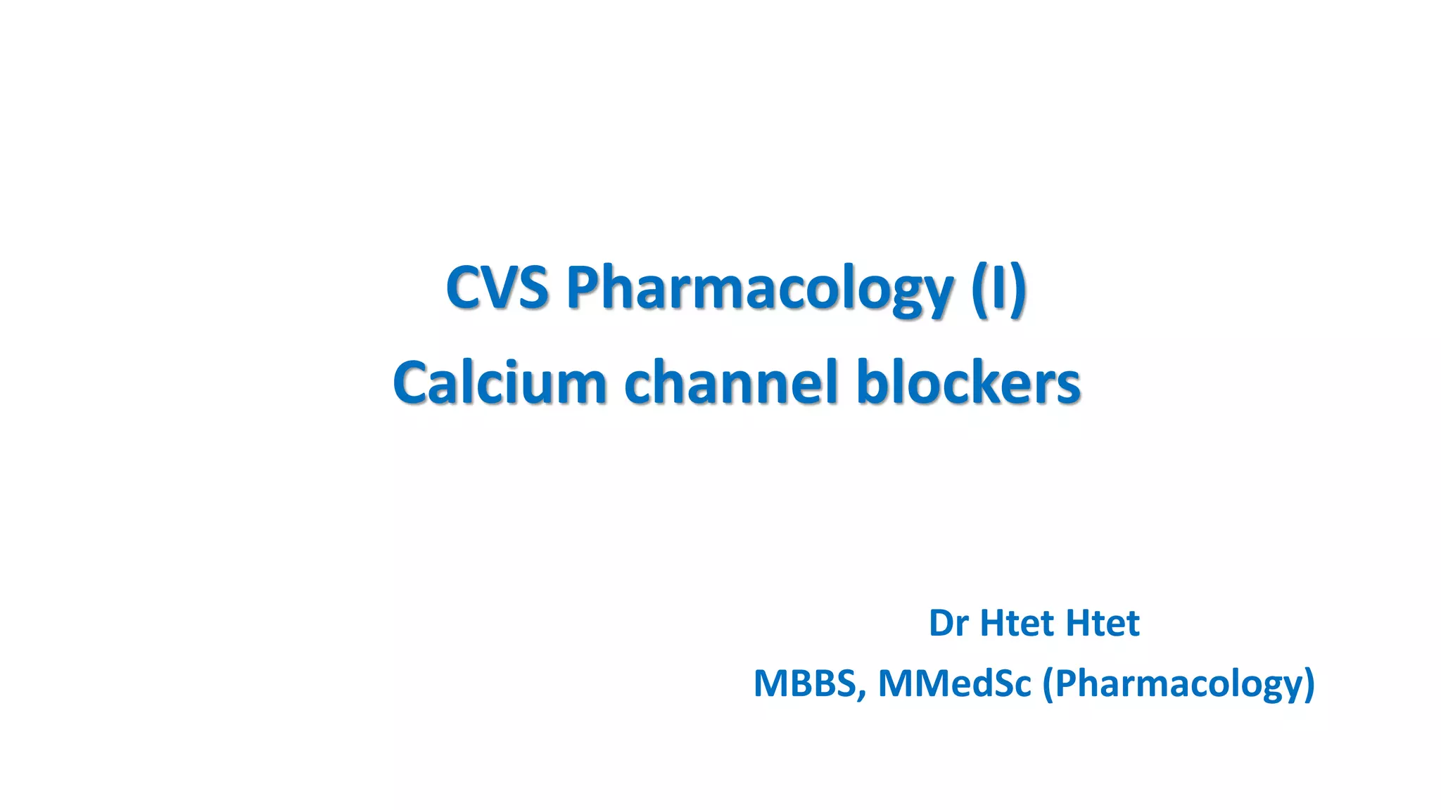 Calcium Channel Blockers | PDF