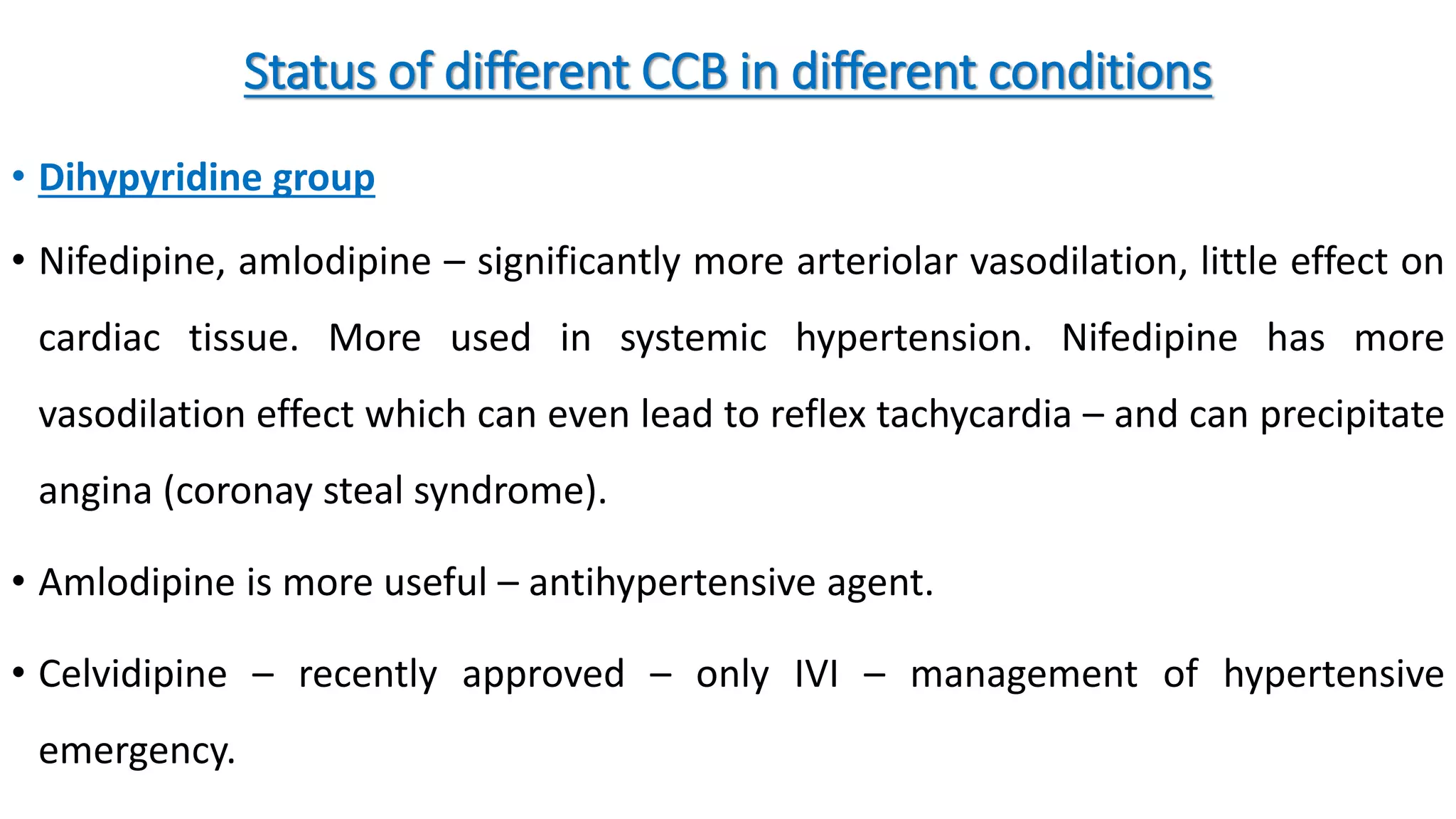 Calcium Channel Blockers | PDF