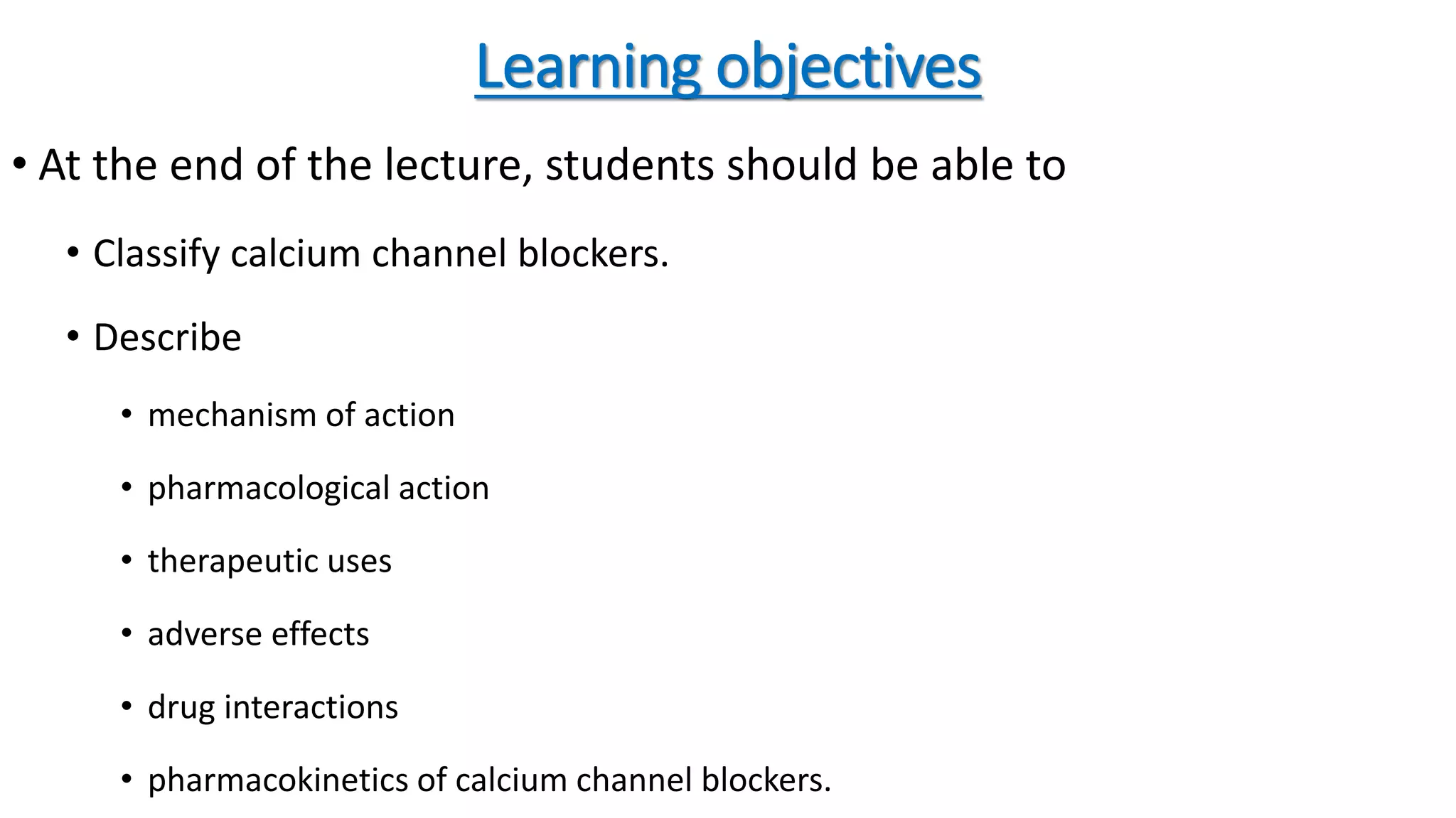 Calcium Channel Blockers | PDF