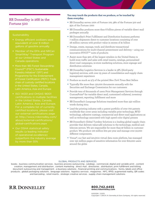 RRD Company Profile | PDF