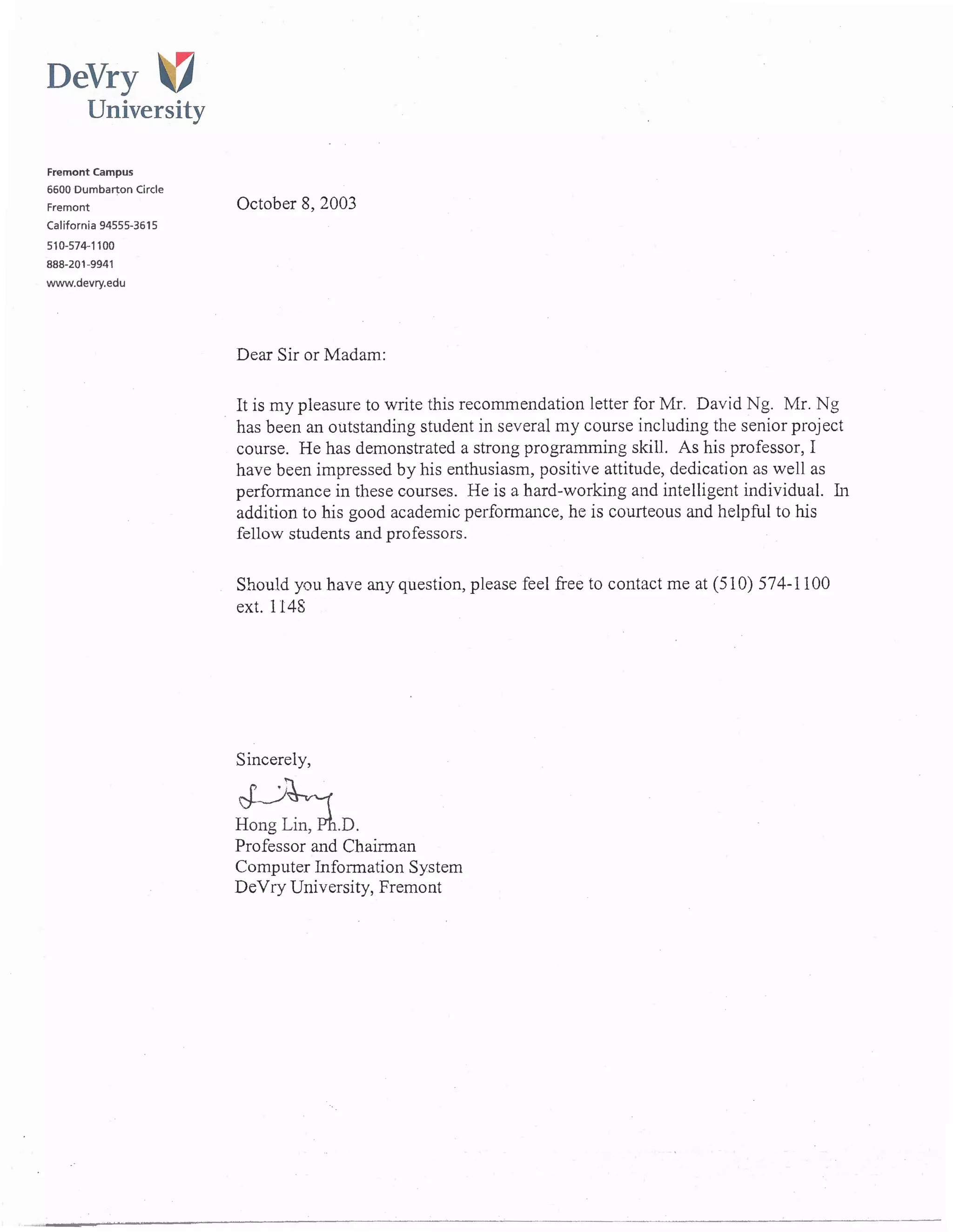 Letters of Recommendations | PDF