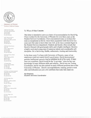 Letters of Recommendations | PDF
