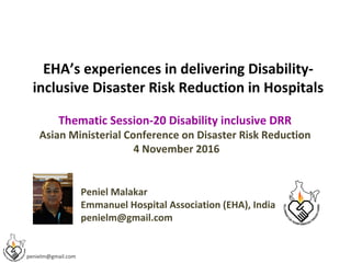 AMCDRR 2016 EHA’s experiences in delivering Disability-inclusive ...