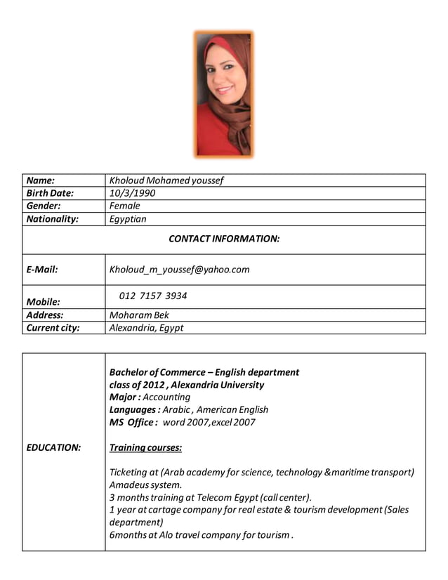 kholoud cv | DOCX