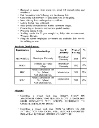U. Manju - Resume | DOCX