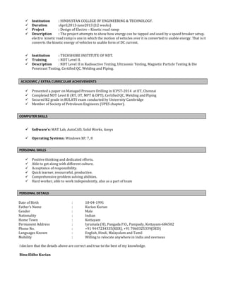 Binu Kurian1 | PDF | Education