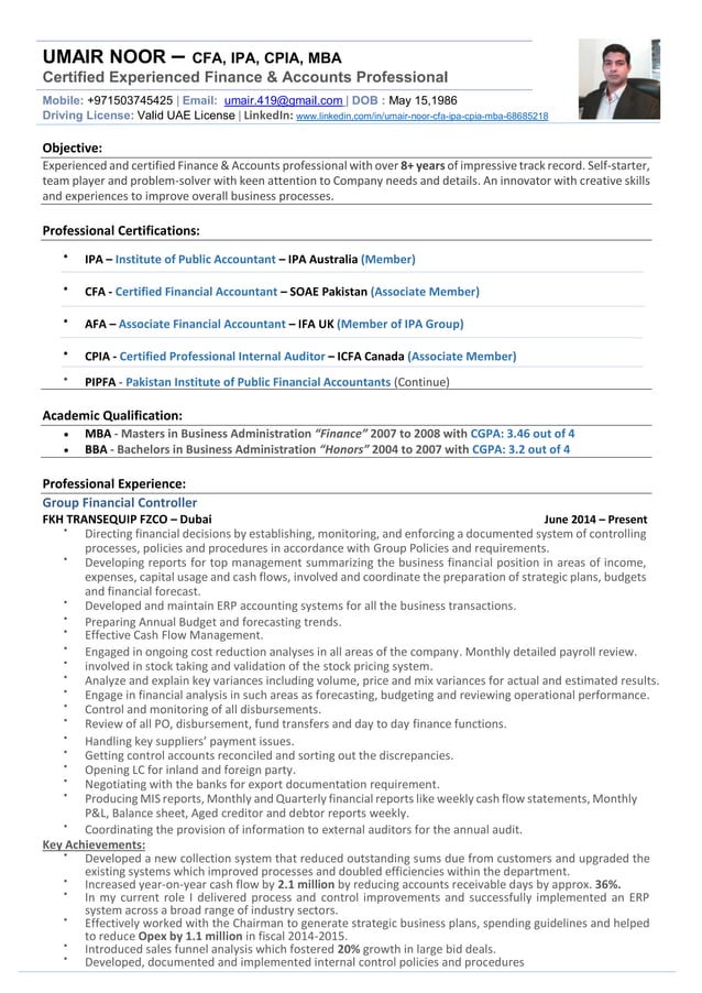 Umair Noor Resume-GFC | PDF