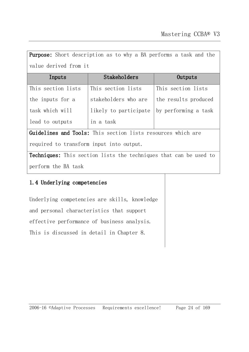 CCBA v3 Study Guide - Sample chapter