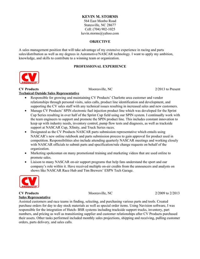 KEVIN STORMS' RESUME 10-24-15 | PDF