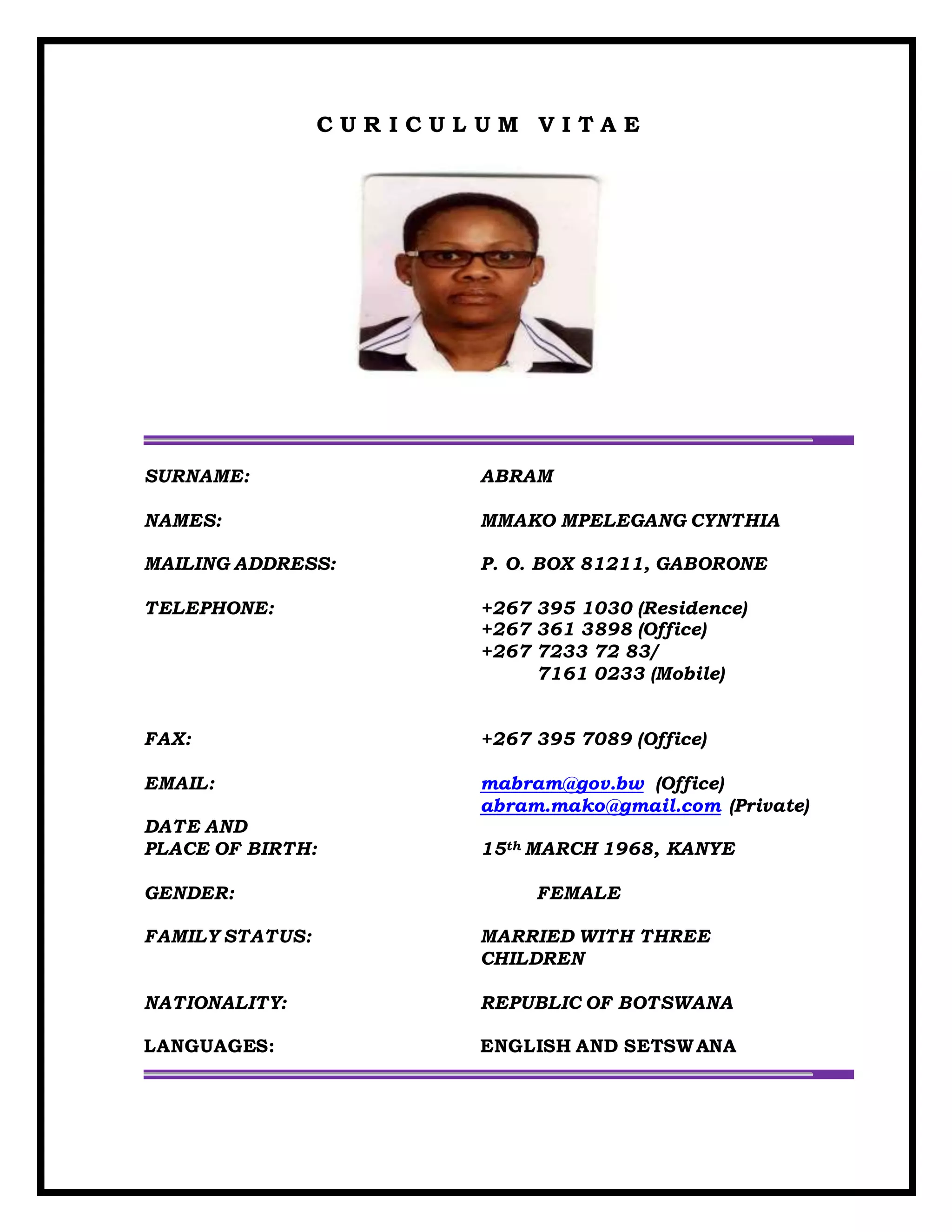Updated CV- Mmako | DOCX