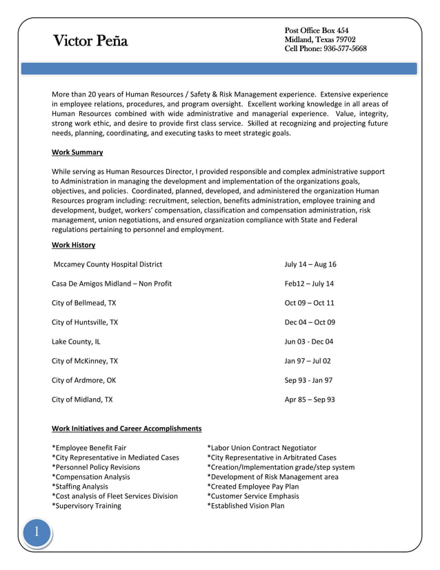 Victor Pena resume (1) | PDF