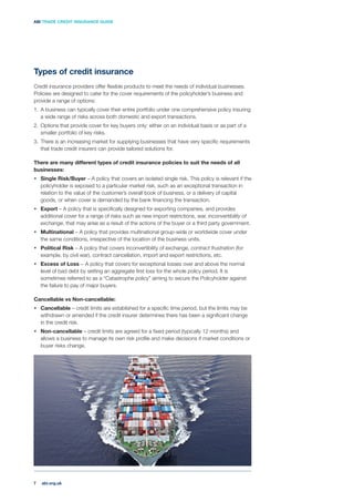ABI Trade Credit Insurance Guide | PDF