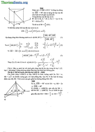 Các bài toán về vecto tọa độ trong không gian | PDF