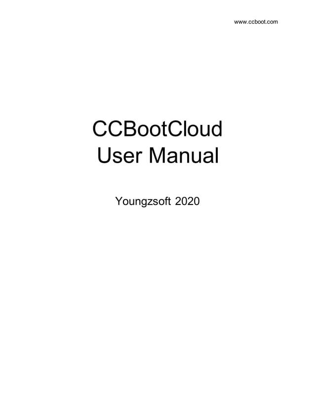 CCBoot Cloud Manual.docx | Operating Systems | Computer Software and Applications