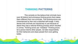 Cognitive Criminal Behavior | PPTX