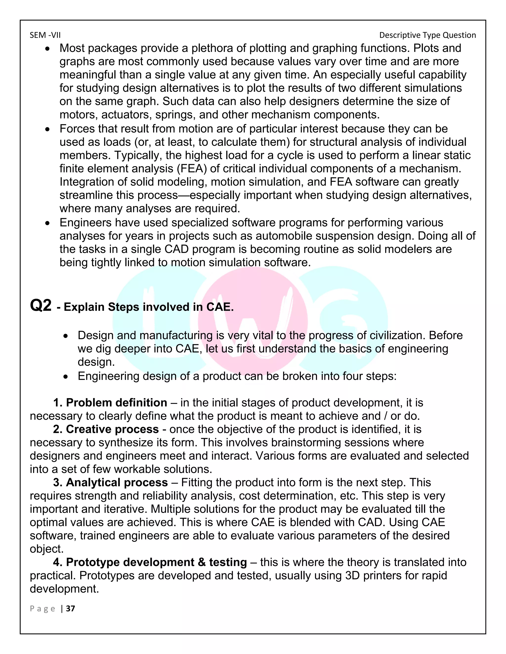 CAD/CAM/CAE - Notes | PDF